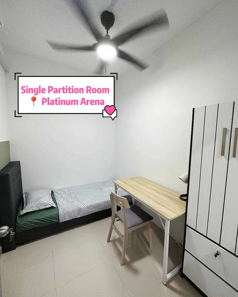 RM550 ONLY‼️ BIG Single Partition Room At Platinum Arena | RoomGrabs