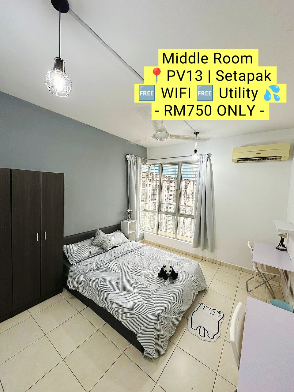RM750 ONLY | Spacious Middle Room | PV13 Setapak - RoomGrabs